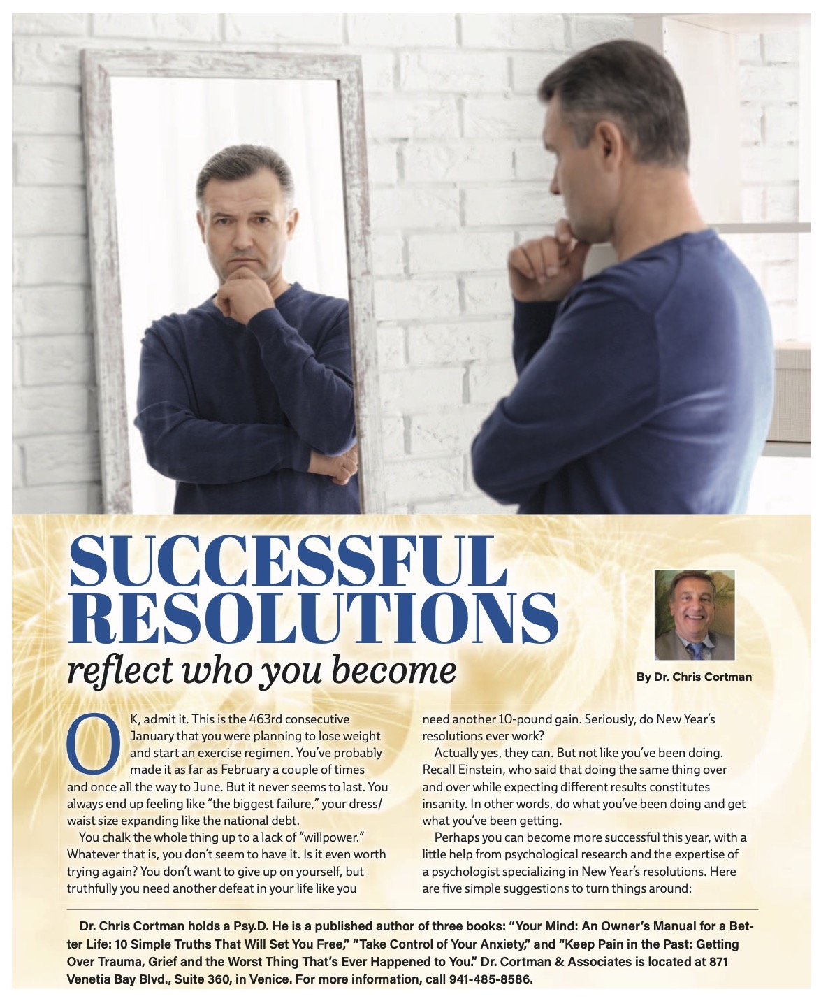 Successful Resolutions Reflect Who You Become | Dr. Cortman & Associates